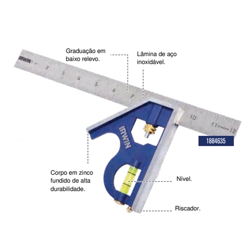 Esquadro Combinado Professional | Ficha Técnica, Catálogo e Mais