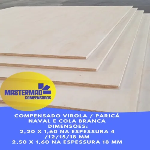 Compensado Virola / Paricá Naval e Cola Branca | Ficha Técnica ...
